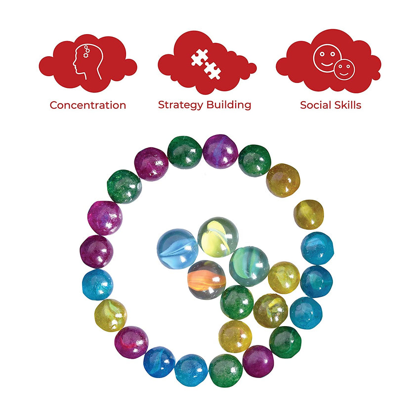 Marble Balls |Pack Of 10 | Each Pack has 24 Marbles & 4 Big Shooters ...