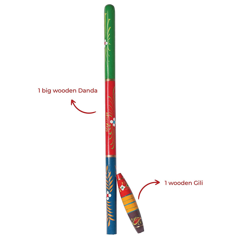 Gilli Danda | Combo Pack Of 10 | The Stick and Peg Game | Traditional ...
