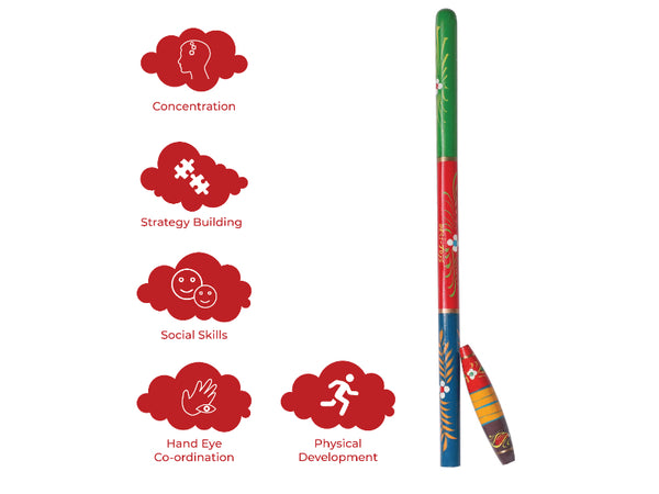 Gilli Danda Game / Viti Dandu / Kitti Pul – Desi Toys